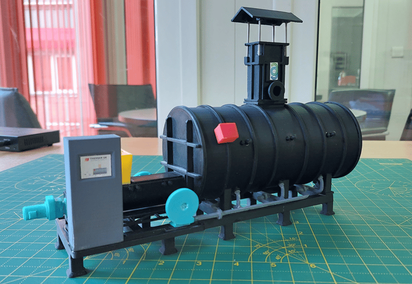 From a 3D Model to a Fully Scaled Pyrolysis Chamber - Therser UK